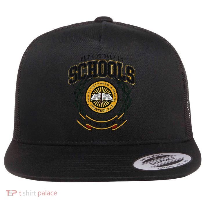 Nice Put God Back In Schools Bbb Outdoors Flat Bill Trucker Hat ...