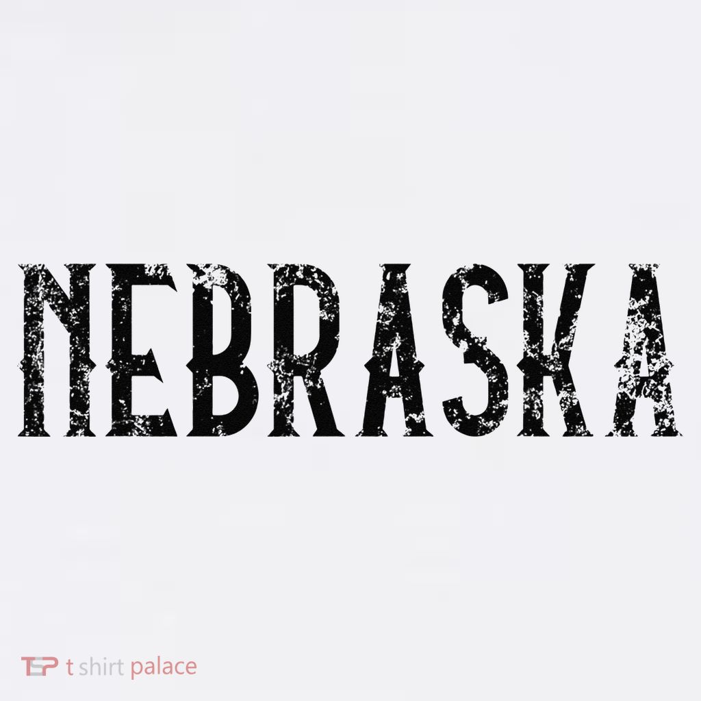 Nebraska Vintage Script NE Apparel Button | TShirtPalace