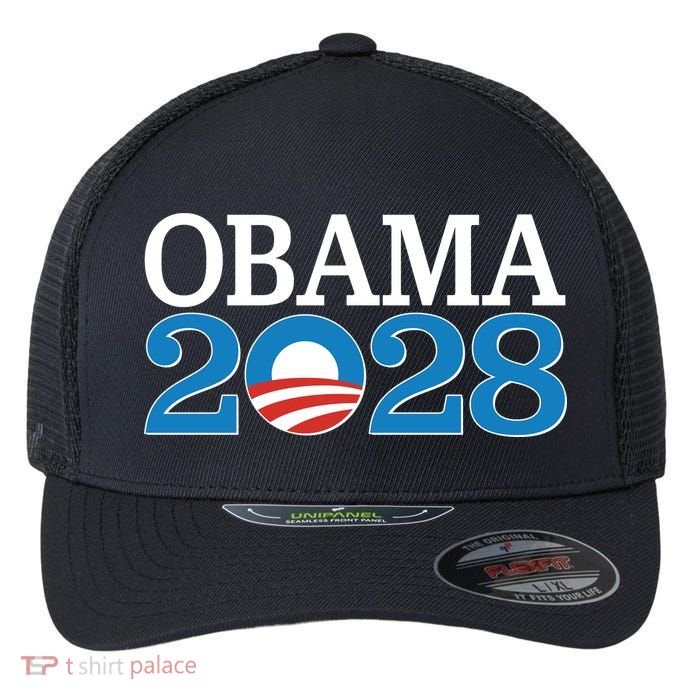 Obama 2028 Logo Flexfit Unipanel Trucker Cap | TShirtPalace