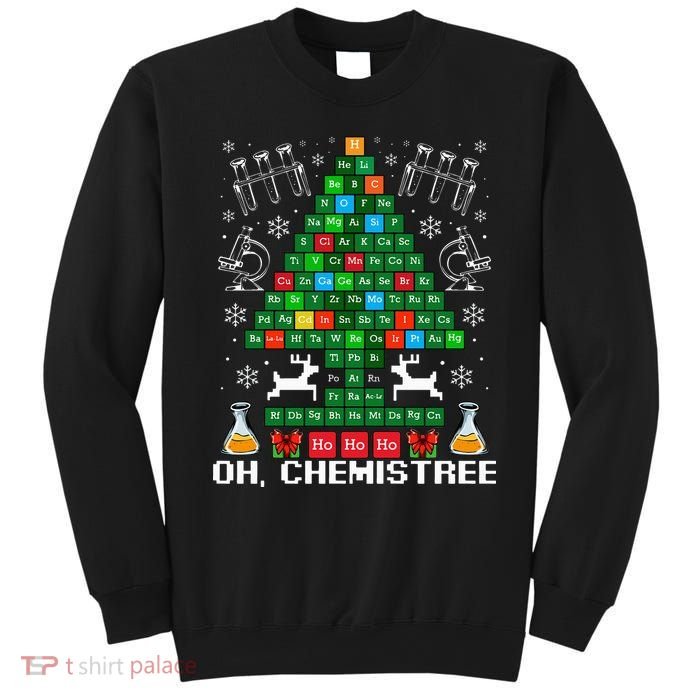 Oh Chemistree Christmas Chemistry Science Periodic Table Sweatshirt ...