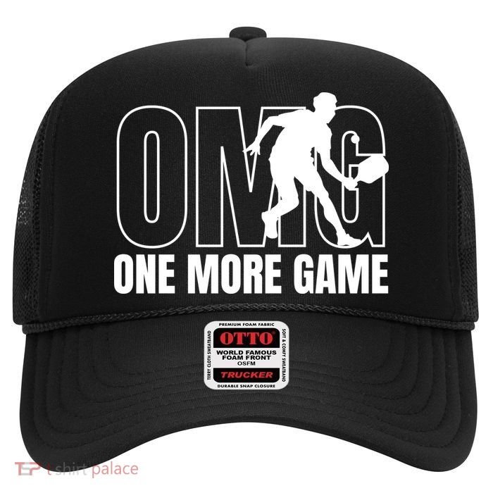 One More Game Omg Retro Funny Pickleball Lover Pickle Ball Hat ...