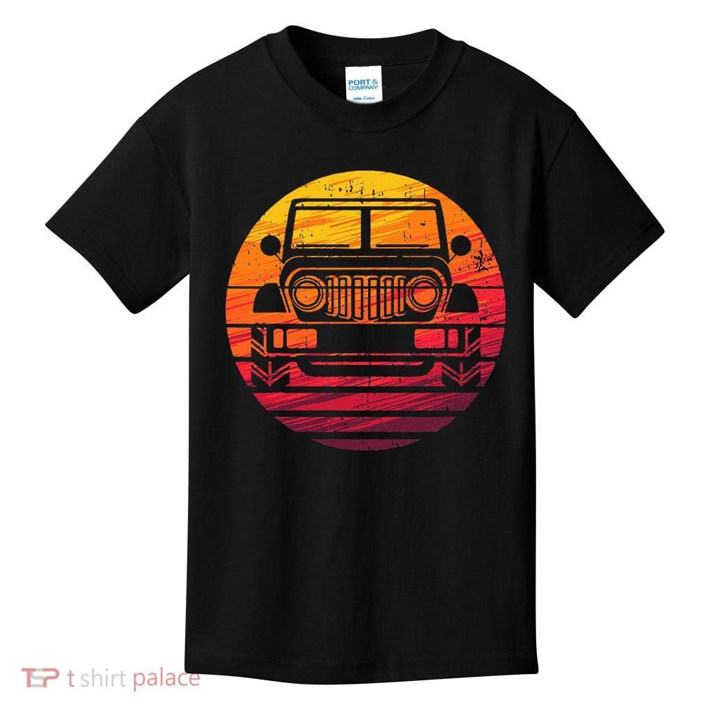 Off Road 4X4 Vintage Retro 70s Sunset Off Road Kids T-Shirt | TShirtPalace