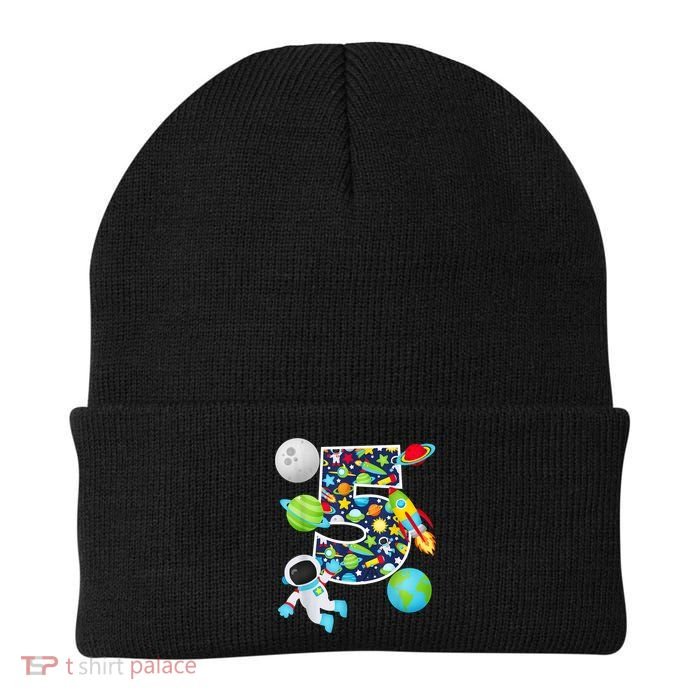 Outer Space 5 Year Old 5th Birthday Party Solar System Knit Cap Winter ...