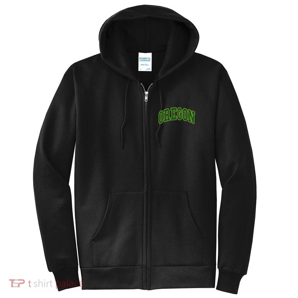 Oregon Throwback Design Classic Full Zip Hoodie | TShirtPalace