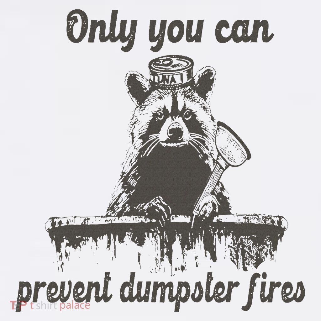 Only You Can Prevent Dumpster Fires Raccoon Meme T-Shirt