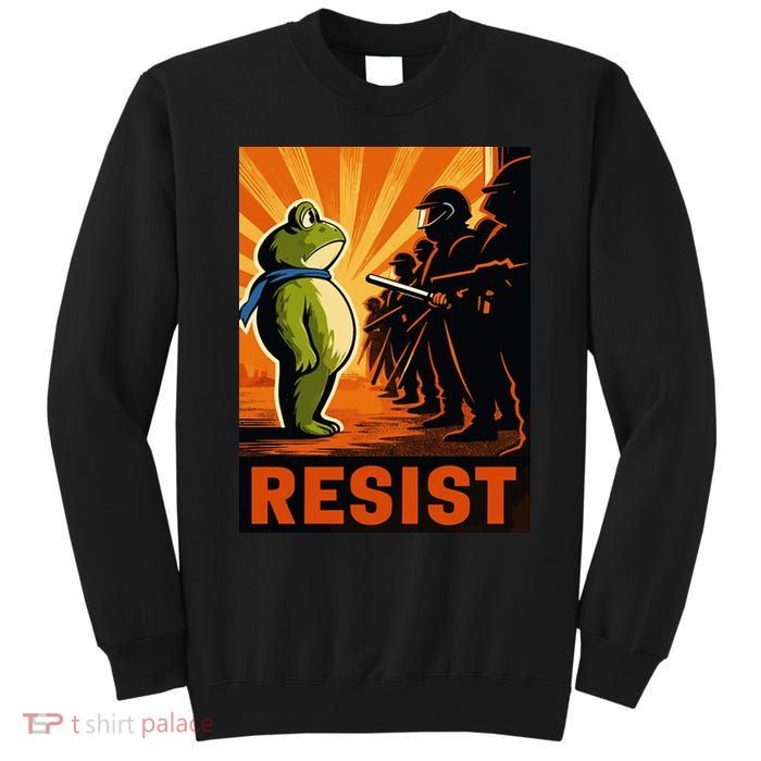 Portland Frog Protest Resist Poster Design Sweatshirt