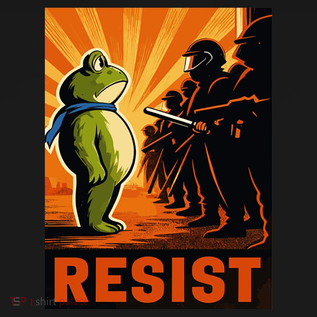 Portland Frog Protest Resist Poster Design Sweatshirt