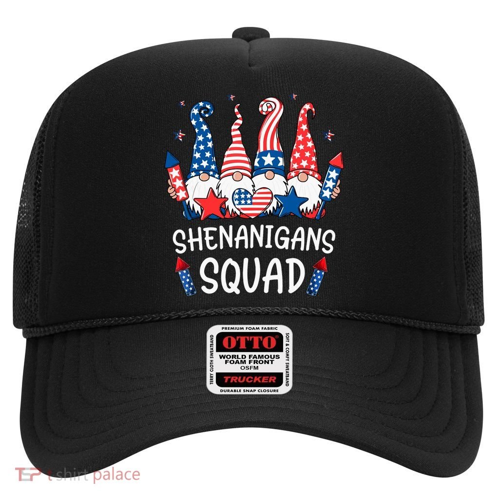 Patriotic Gnomes 4th Of July Funny Shenanigans Squad Hat | TShirtPalace