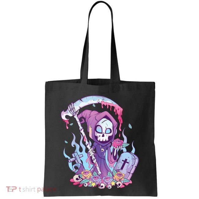 Pastel Goth Creepy Death Grim Reaper Kawaii Occult Menhera Tote Bag ...
