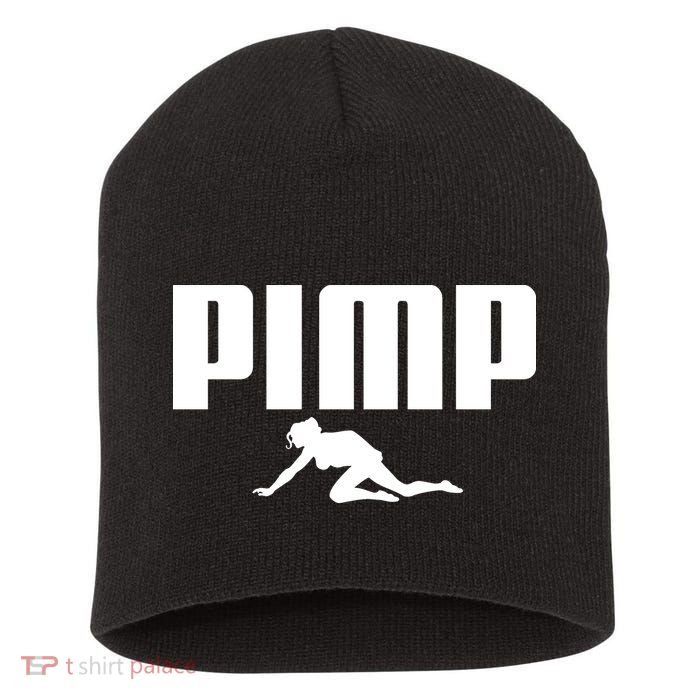 Pimp Logo Short Acrylic Beanie | TShirtPalace