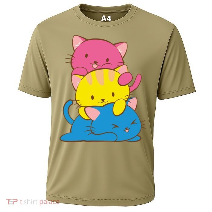 Pansexual Kawaii Cat Anime Art Cute Pan Pride Cooling Performance Crew ...