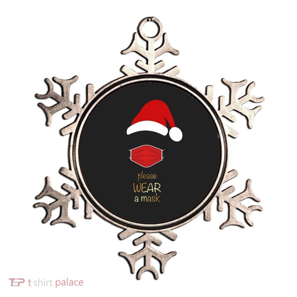 Please Wear A Mask Santa Reminder Ornament | TShirtPalace