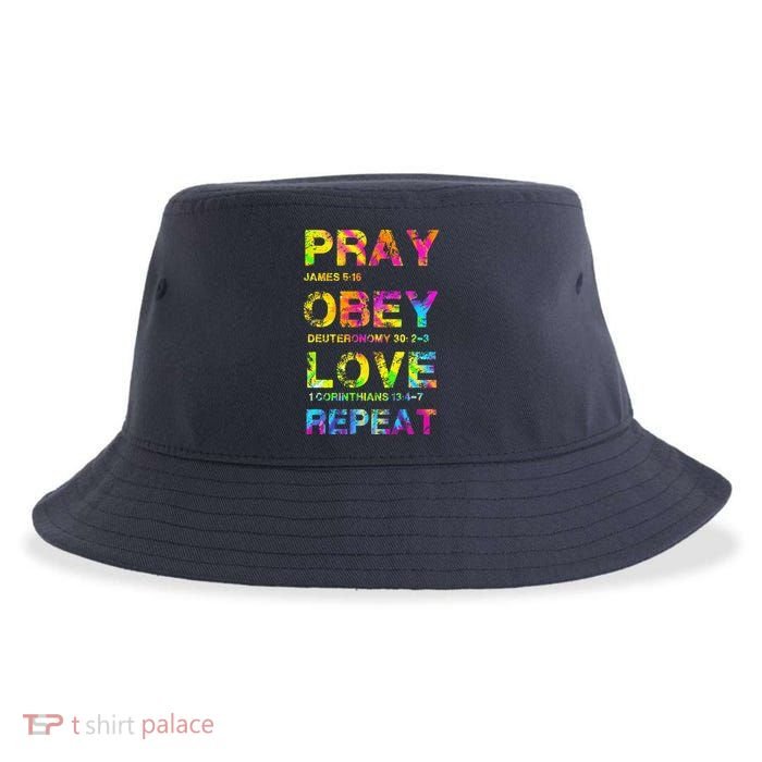 Pray Obey LoveRepeat Bible Verse Christian Bible Quote Sustainable ...