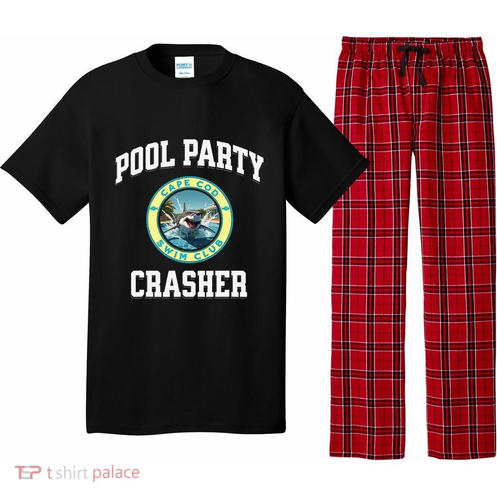 Pool Party Crasher Cape Cod Shark Theme Swimming Souvenir Pajama Set ...