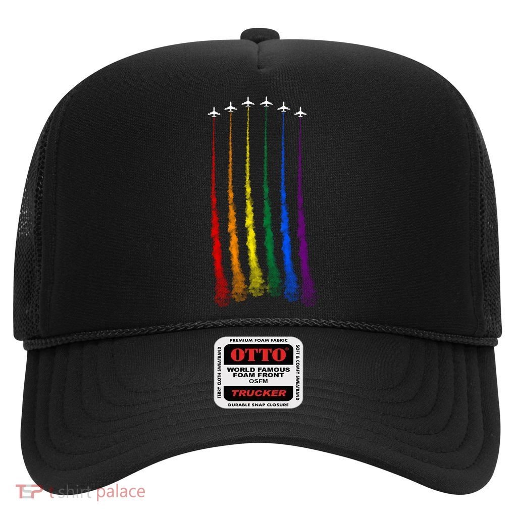 Plane Pride Flag Rainbow LGBT LGBTQ Pride Month Pride Ally Hat ...