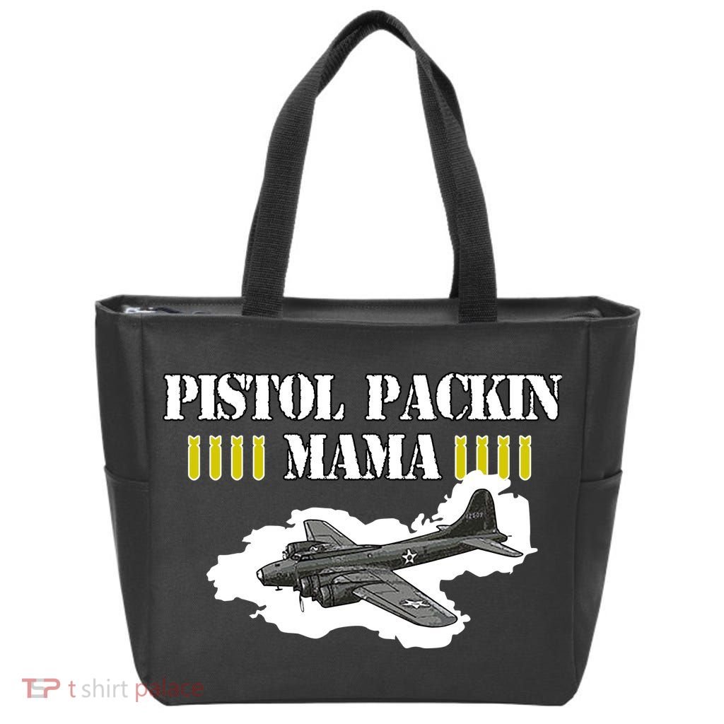 Pistol Packin Mama Aircraft Vintage Bag | TShirtPalace