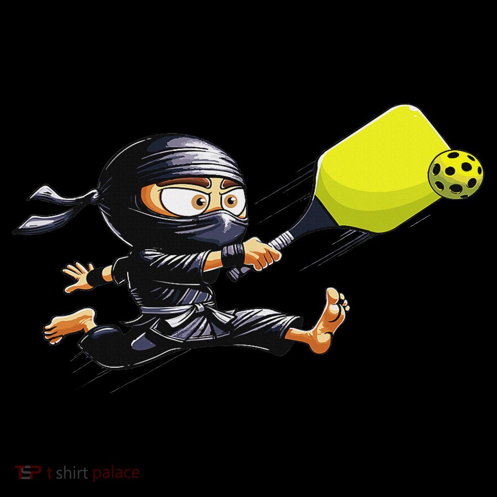 Pickleball Player Ninja Button | TShirtPalace