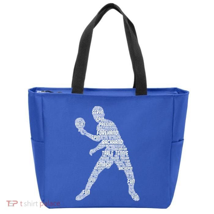 Ping Pong Player Table Tennis Cute Gift Zip Tote Bag | TShirtPalace
