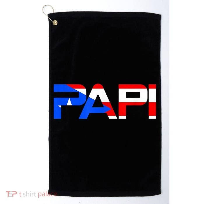 Papi Puerto Rico Flag Platinum Collection Golf Towel | TShirtPalace