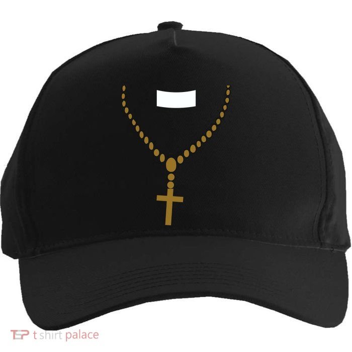 Priest Costume Cross Religion Five-Panel Snapback Cap | TShirtPalace