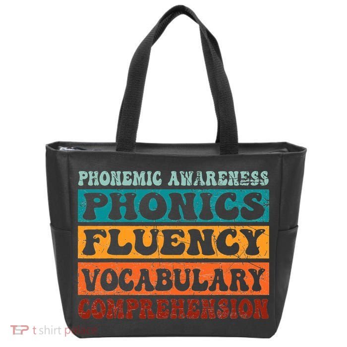Phonemic Reading Teacher Science of Reading Phonics Zip Tote Bag ...