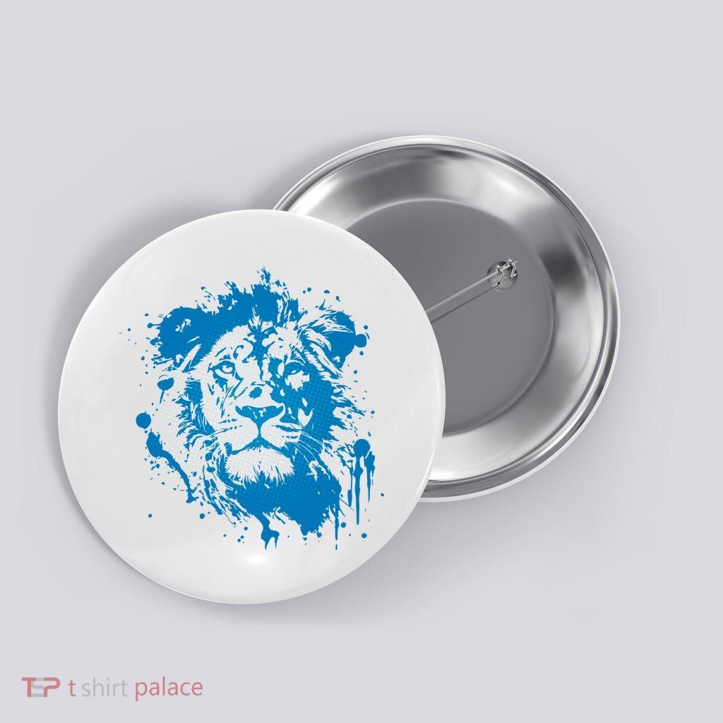 Paint Splat Graffiti Lions Football Sports Fan Button | TShirtPalace