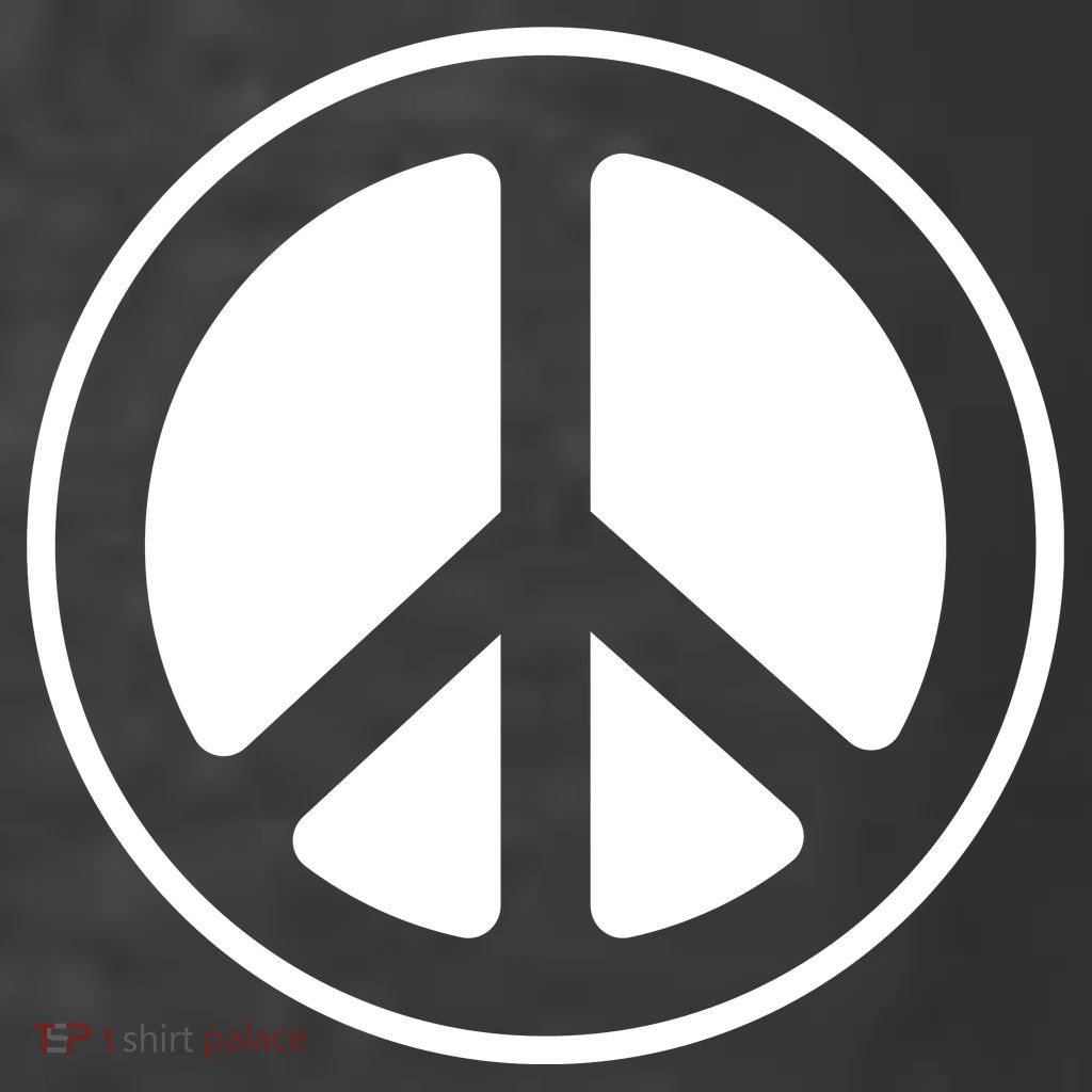 Peace Sign White Women's Hoodie | TShirtPalace