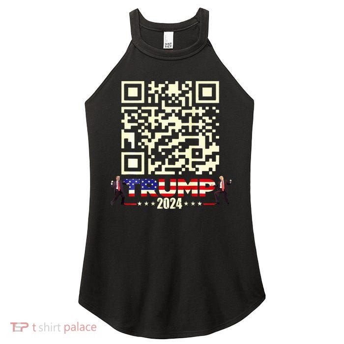 Qr President Trump 4547 Trump Dancing Code Women's Perfect Tri Rocker ...