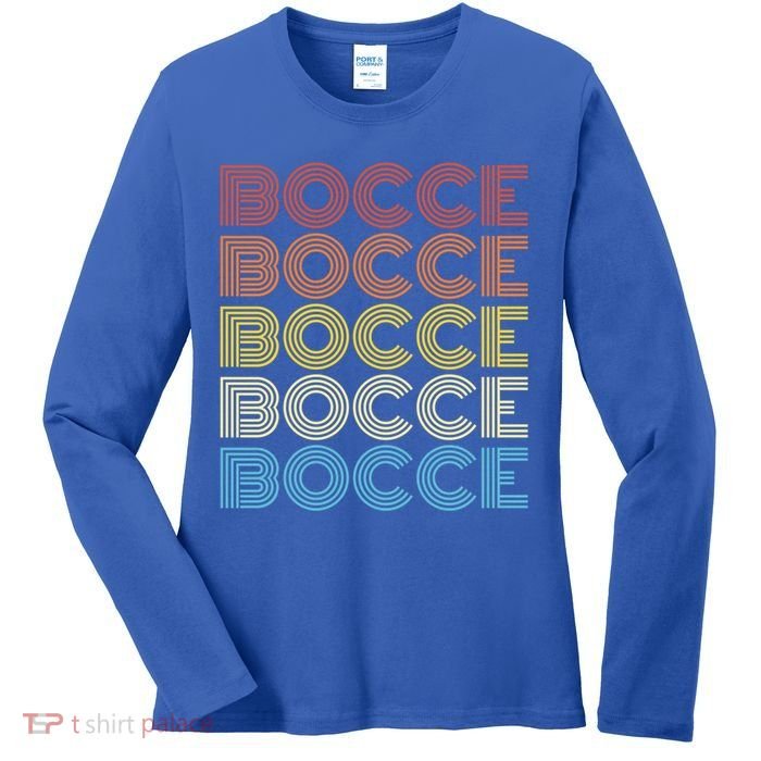 Retro Bocce Design For Bocce Ball Lover Bocci Player Gift Women's Long ...