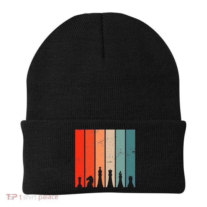 Retro Chess Chessboard Chess Character Chess Pieces Knit Cap Winter ...