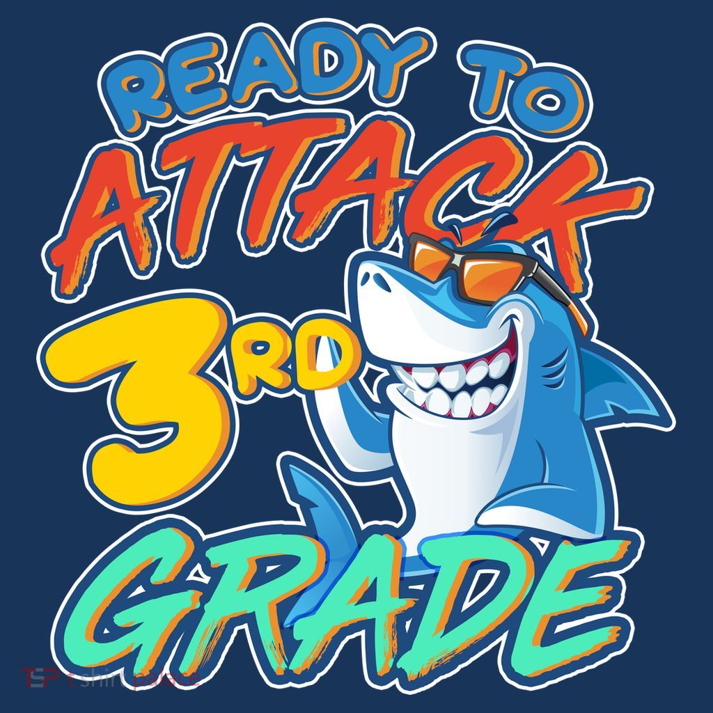 Ready To Attack 3rd Grade Shark Bag | TShirtPalace