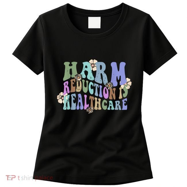 Retro Flower Harm Reduction Healthcare Overdose Awareness Women's T ...