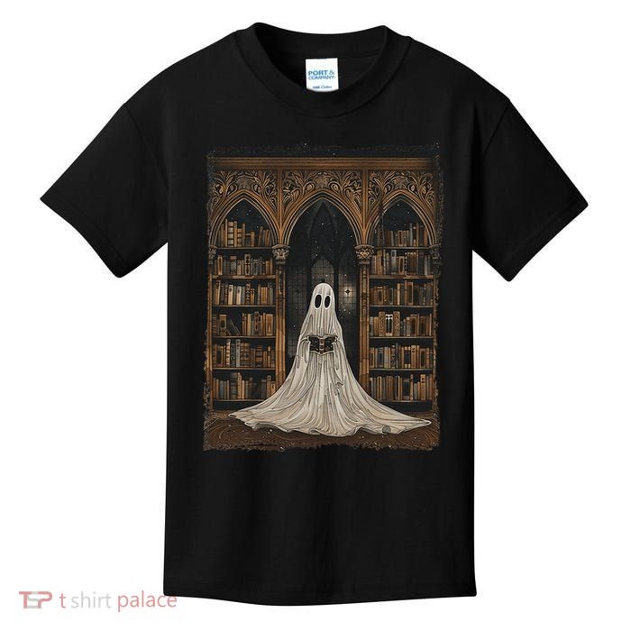 Reading Ghost Library Halloween Librarian Book Lovers Kids T-Shirt ...