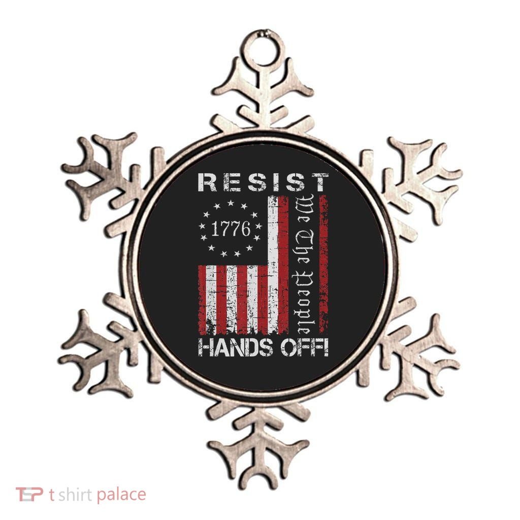 Resist Hands Off Protest Flag Protest Ornament | TShirtPalace