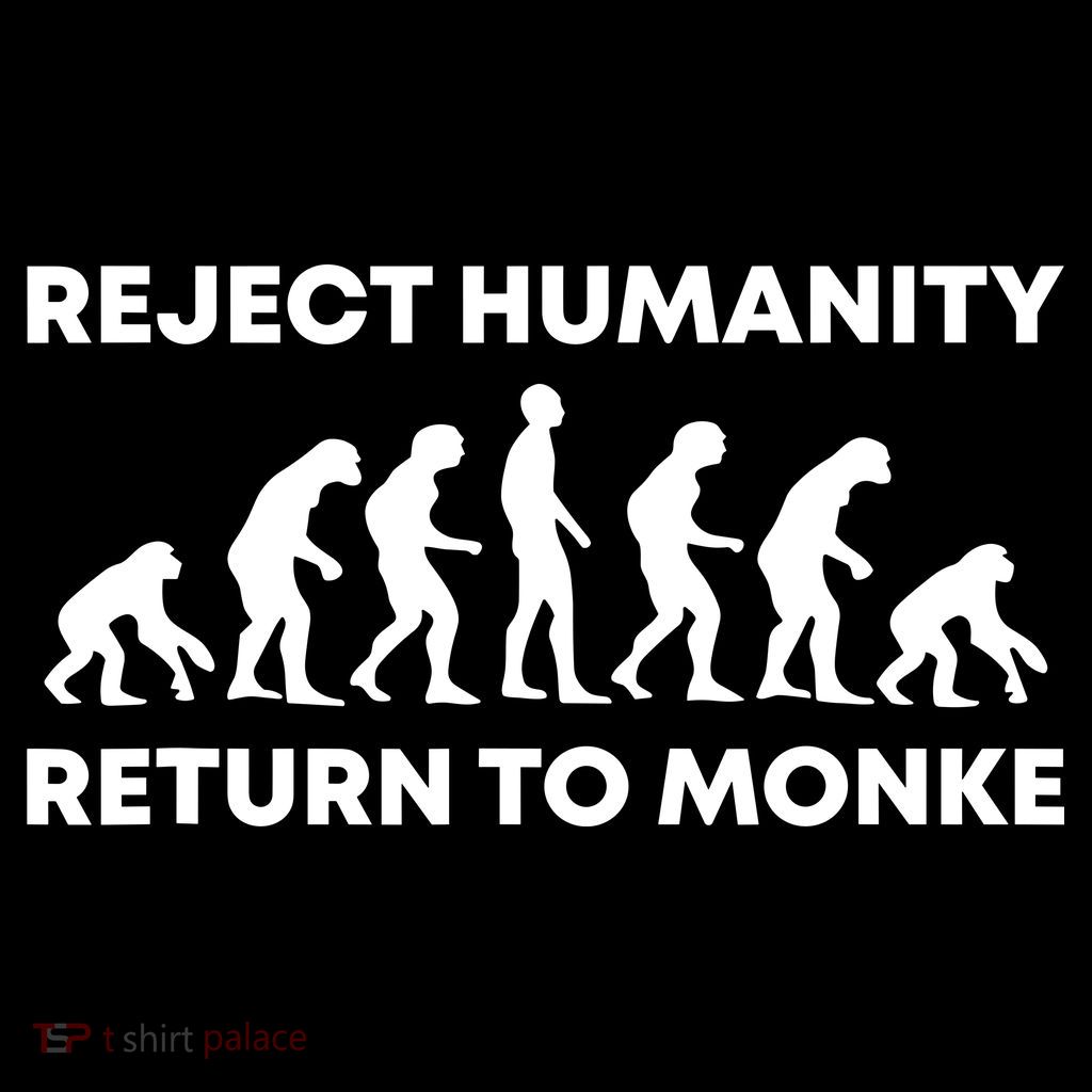 Reject Humanity Return To Monke Funny Meme Monkey Evolution Visor ...