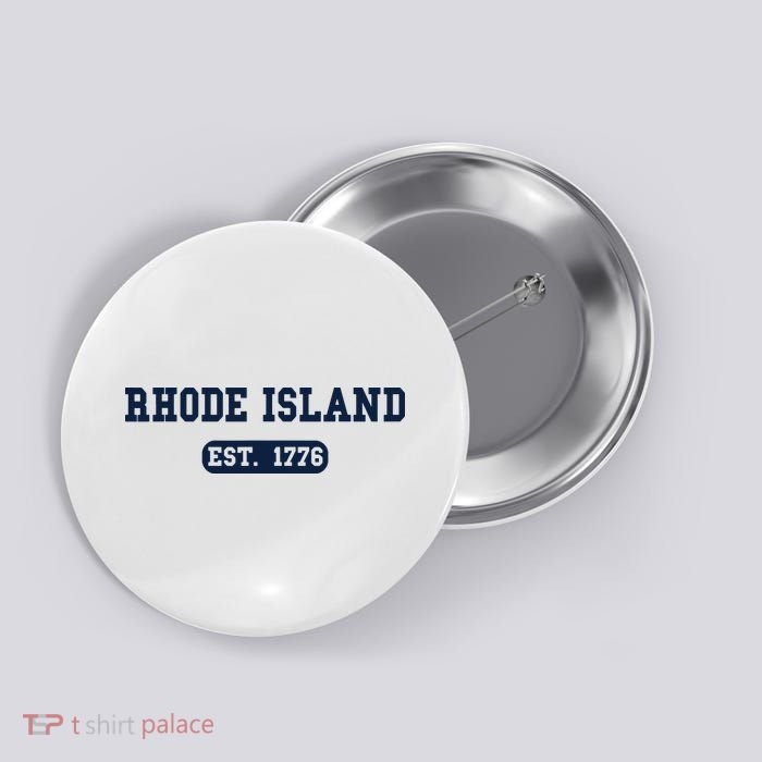 Rhode Island Throwback Design Classic Button | TShirtPalace