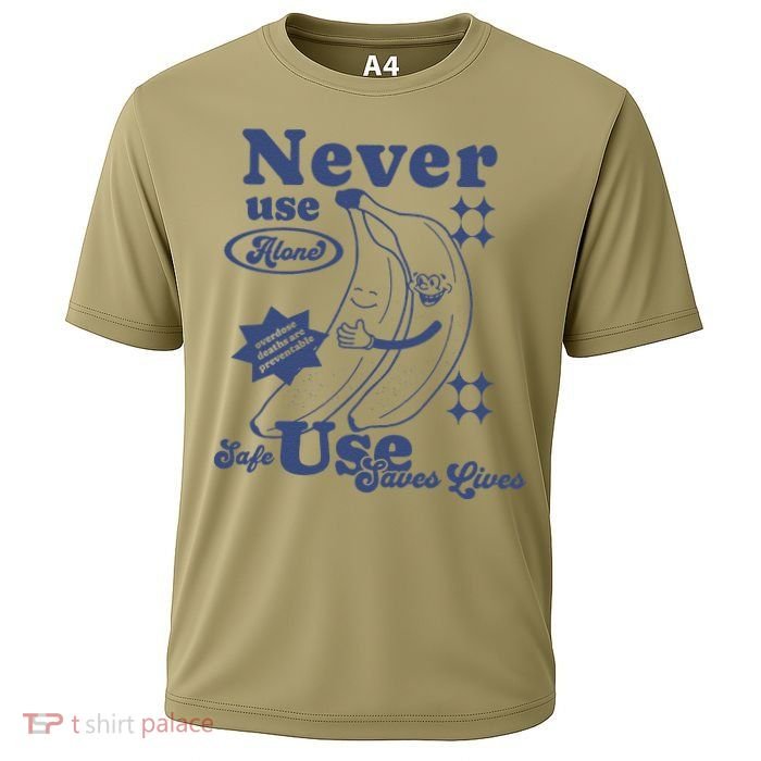 Retro Never Use Alone Harm Reduction Cooling Performance Crew T-Shirt ...
