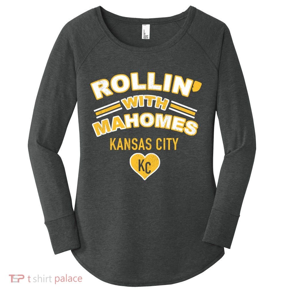 Rollin With Mahomes Kansas City Women's Perfect Tri Tunic Long Sleeve ...