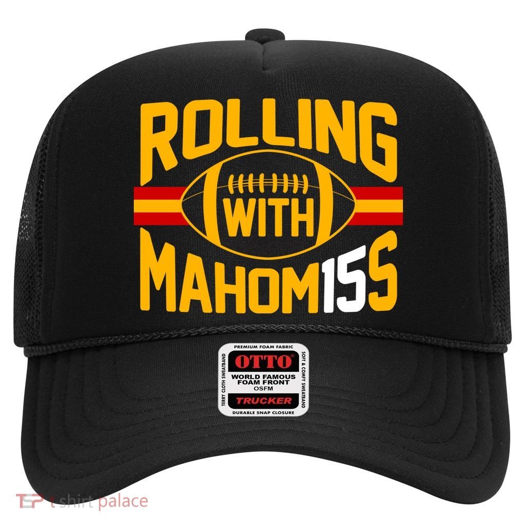 Rolling With Mahomes KC Football Trucker Hat | TShirtPalace