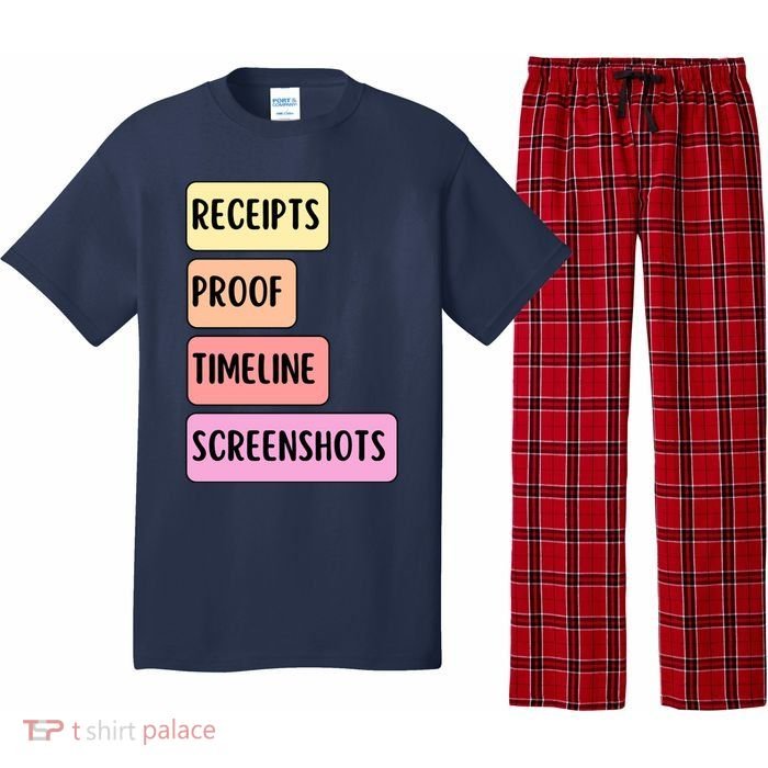 Receipts Proof Timeline Screenshots Pajama Set | TShirtPalace