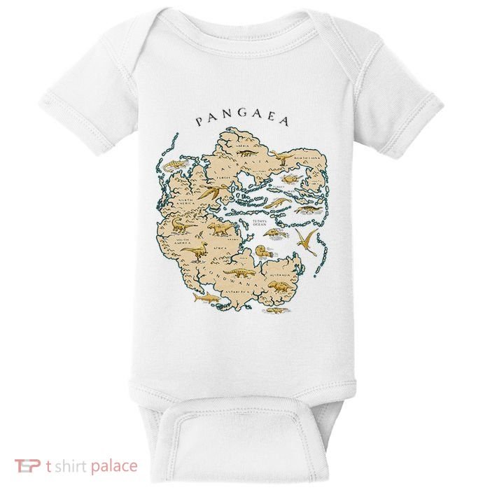 Reunite Pangaea World Map History Geology Earth Geologist Baby Bodysuit ...
