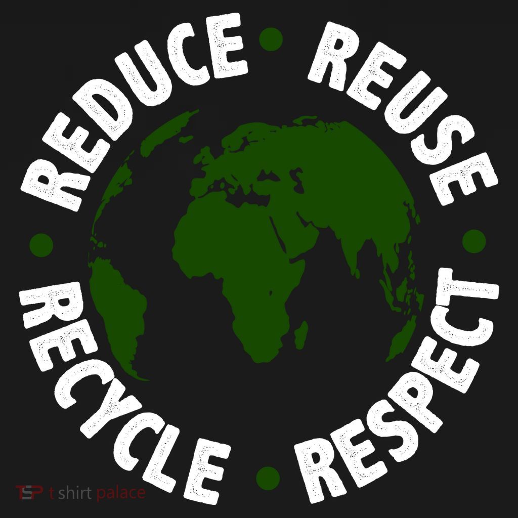 Recycle Reduce Reuse Respect Earth Day Bag | TShirtPalace