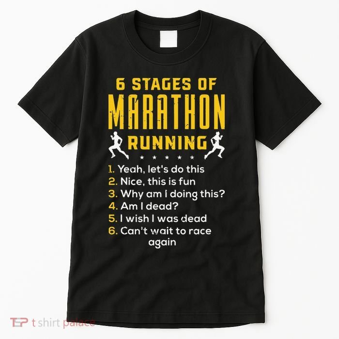 Runner Sport Athlete 6 Stages Of Marathon Running Tall T-Shirt ...