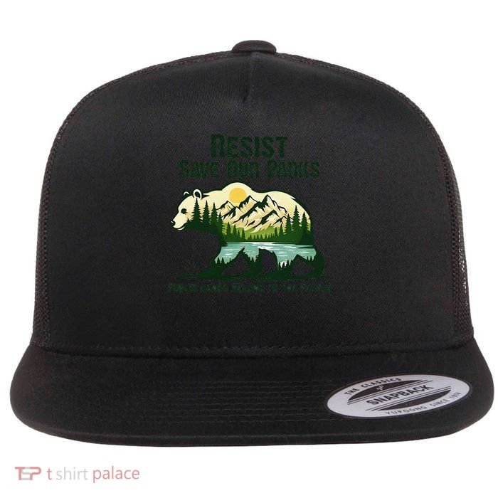 Resist Save Our Parks US National Parks Bear Nature Outdoor Flat Bill ...