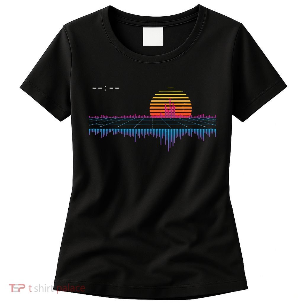 Retrowave Synthwave Vaporwave Sunset Aesthetic Women's T-Shirt ...