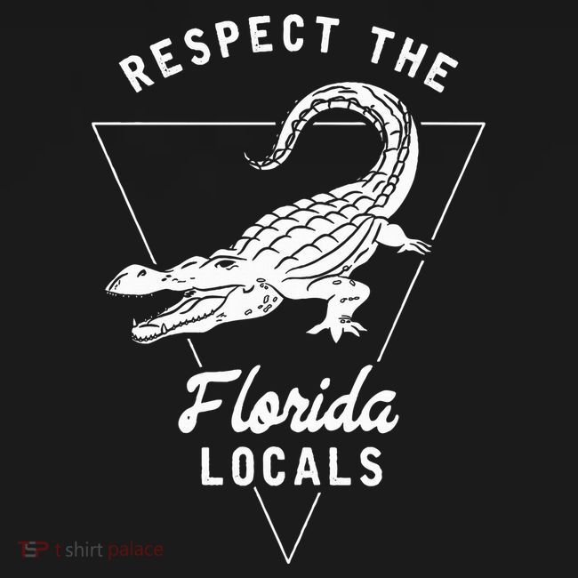 Respect The Florida Locals Alligator Funny Gator Flat Bill Trucker Hat ...