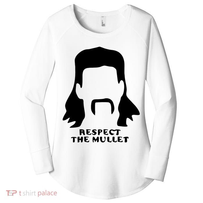 Respect The Mullet It's Mullet Time Funny Redneck Mullet Women's ...