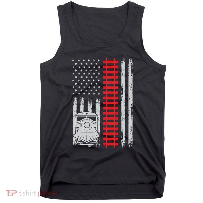 Railroad Train Usa Flag American Train Conductor Railway Tan