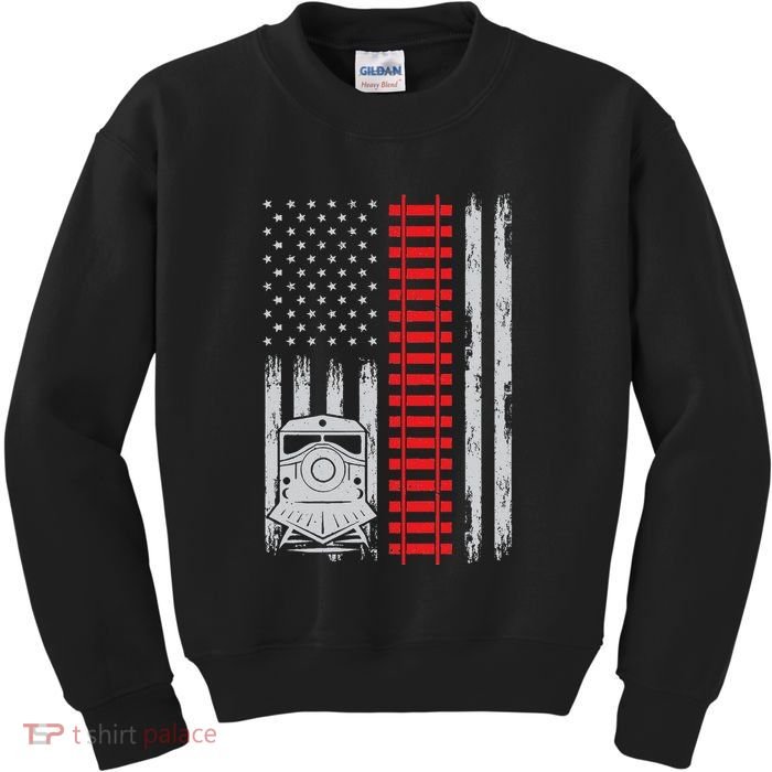 Railroad Train Usa Flag American Train Conductor Railway Kids ...
