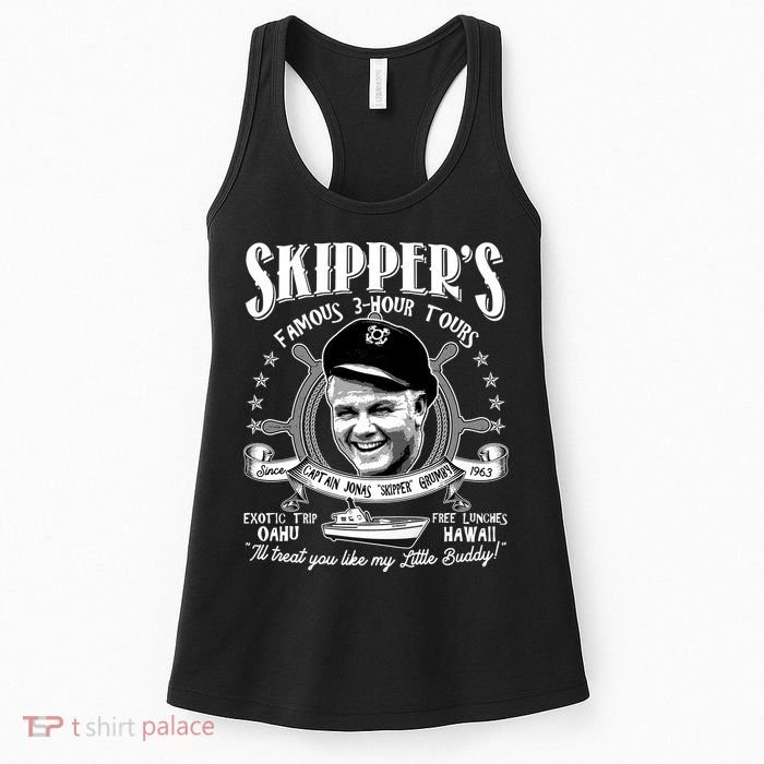 Retro Vintage Skipper's Famous 3Hour Tours Women's Tank Top | TShirtPalace